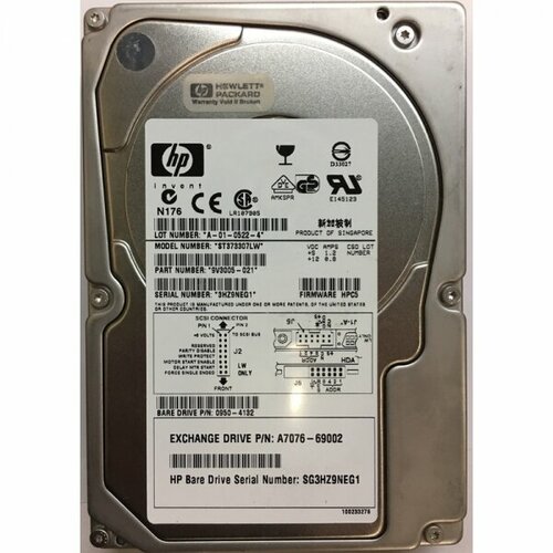 Жесткий диск HP A7076-69002 73Gb U320SCSI 3.5" HDD