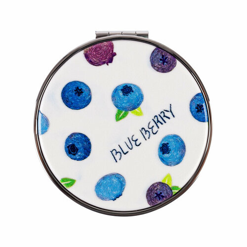 Зеркальце карманное складное "Blueberry" 7*7см