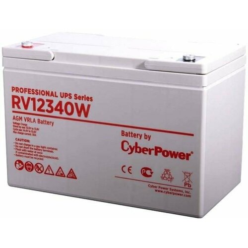 Battery CyberPower Professional UPS series RV 12340W, voltage 12V, capacity (discharge 20 h) 96.4Ah, capacity (discharge 10 h) 92.7Ah, max. discharge