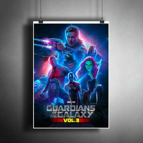 Постер плакат для интерьера "Фильм: Стражи Галактики. Часть 3 (Guardians of the Galaxy Vol. 3)" / A3 (297 x 420 мм)