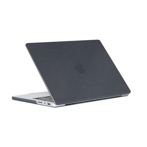 Пластиковый чехол-накладка под карбон для ноутбука MacBook Air 13 2018 2019 2020 M1 / intel (A1932 A2179 A2337) Черный