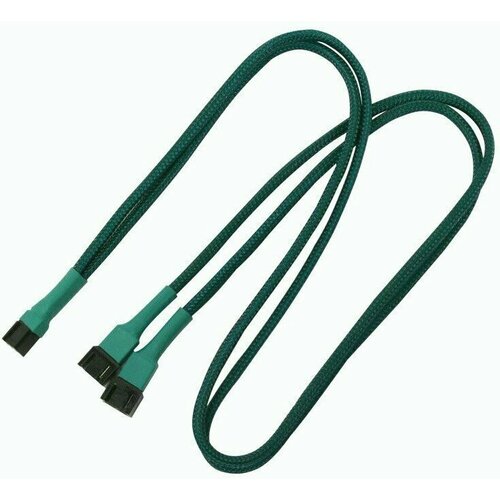 Разветвитель 3-pin - 2x 3-pin, Nanoxia Green (NX3PY60G)