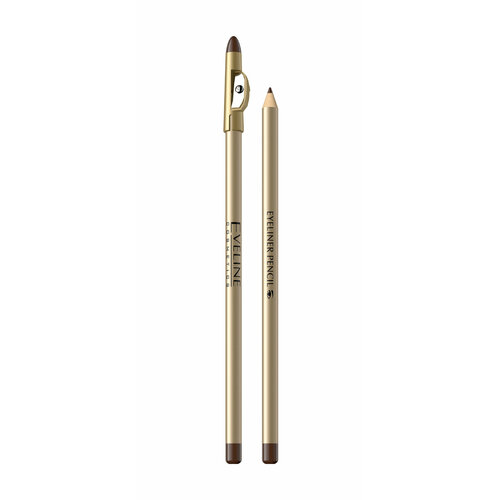EVELINE Карандаш для макияжа глаз Eyeliner Pencil контурный с точилкой, 9 г, Brown