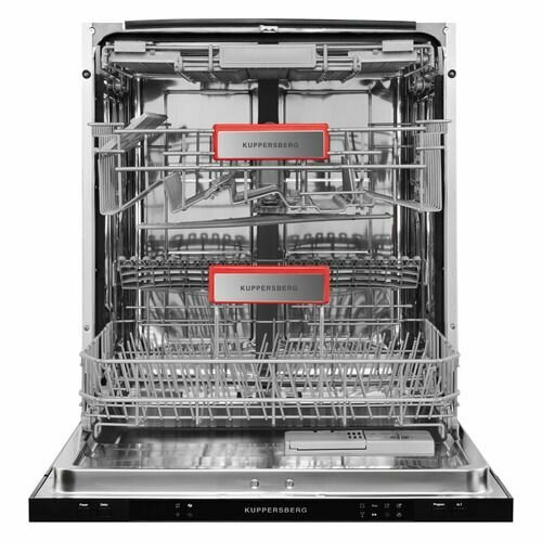 Встраиваемая посудомоечная машина KUPPERSBERG GS 6057, полноразмерная, ширина 59.6см, полновстраиваемая, загрузка 15 комплектов