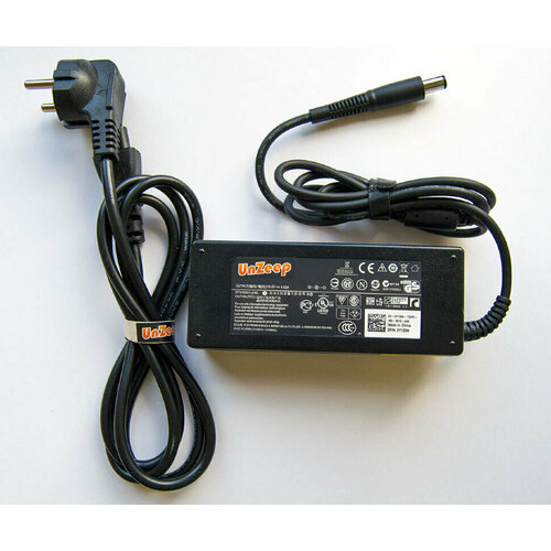 Для Dell Latitude P80F Зарядное устройство UnZeep, блок питания ноутбука (адаптер + сетевой кабель)