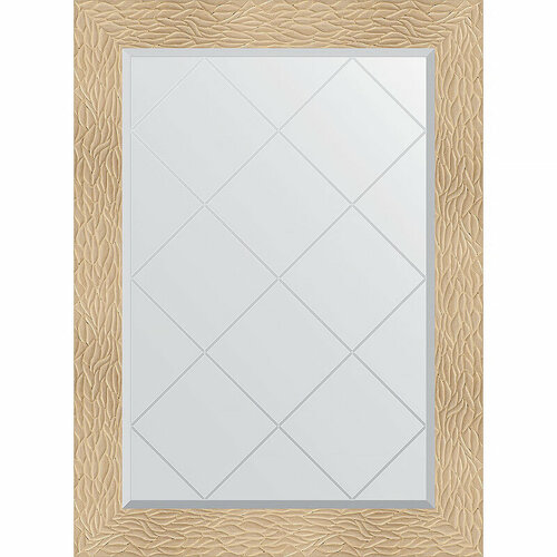 Зеркало Evoform Exclusive-G 104х76 BY 4193 с гравировкой в багетной раме - Золотые дюны 90 мм