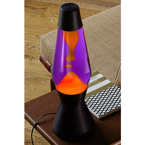 Лава-лампа Mathmos Astro Оранжевая/Фиолетовая Matt Black (Воск)