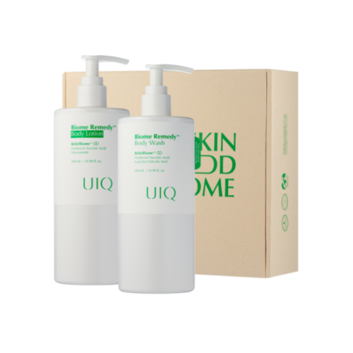 Набор UIQ Подарочный набор для тела "Вашей коже нужен здоровый микробиом" / Biome Remedy Body Gift Set 500 мл х 2.