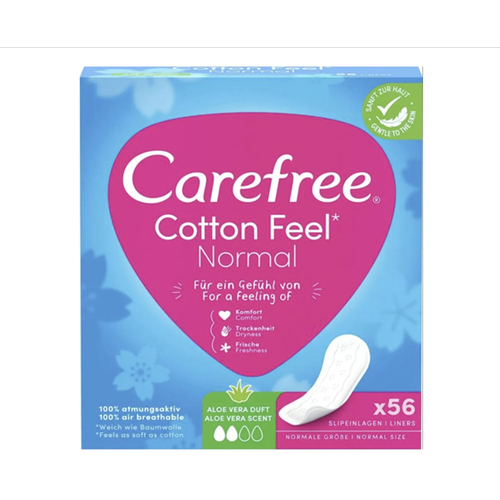 Carefree прокладки ежедневные Cotton Feel Normal ALOE VERA Scent 56 шт.