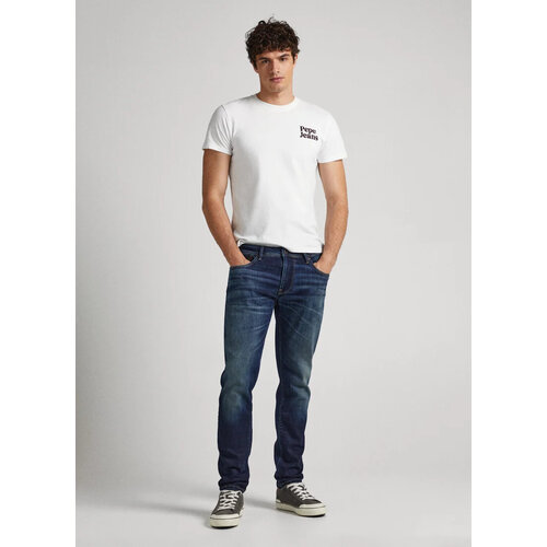 Джинсы зауженные Pepe Jeans, размер 34/32, синий