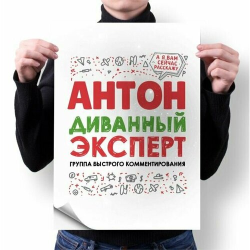 Плакат А1 принт "Антон" - 02