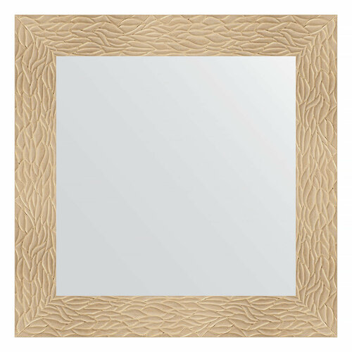 Зеркало настенное EVOFORM в багетной раме золотые дюны, 70х70 см, для гостиной, прихожей, кабинета, спальни и ванной комнаты, BY 3149