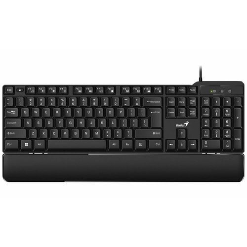 Клавиатура проводная Genius KB-100XP, USB, Wired Classic Keyboard with Palm rest , slepp key, 12 mul