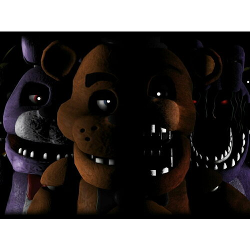 Плакат, постер на бумаге Five Nights at Freddy s/фнаф/игровые/игра/компьютерные герои персонажи. Размер 42 х 60 см