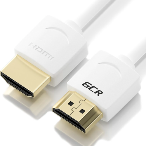 Кабель HDMI Gcr SLIM 0.5m, белый -51480