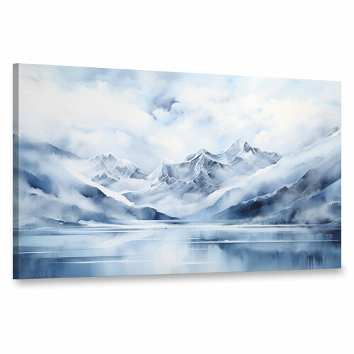 Интерьерная картина 100х60 "Пейзаж с заснеженными горами"