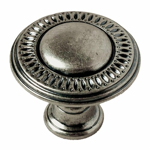 Ручка-кнопка мебельная JET 192 античное серебро