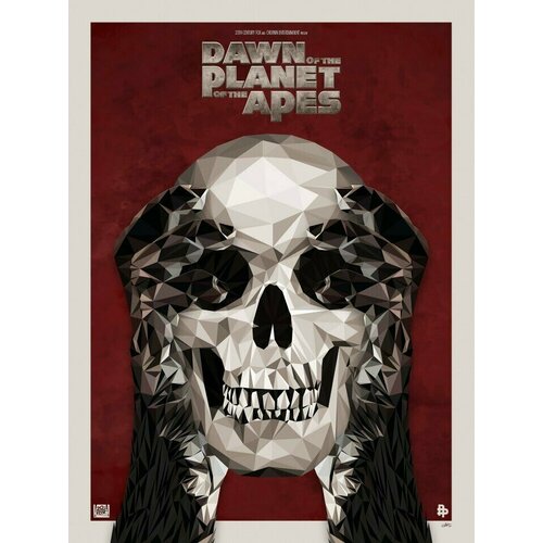 Плакат, постер на холсте Dawn of the Planet of the Apes/Планета обезьян: Революция. Размер 60 х 84 см