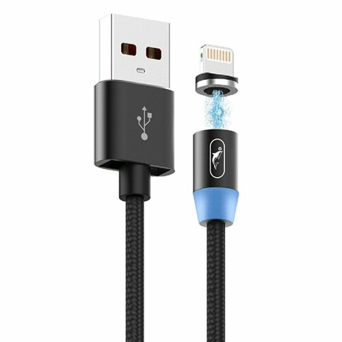 Кабель USB - Apple lightning, SKYDOLPHIN S59L, magnetic, черный, 1 шт.