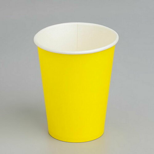 Стакан бумажный "Желтый" 350 мл, диаметр 90 мм, 50 шт.