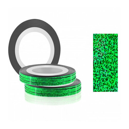 Jessnail Фольга для дизайна ногтей, №24 в рулоне 20м*0,8мм, голография зеленый