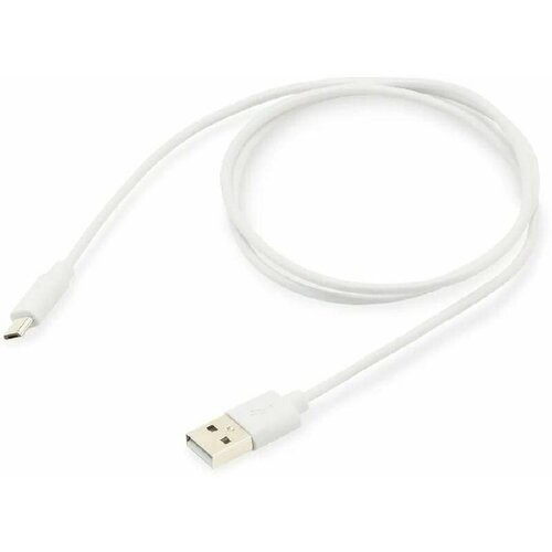 Кабель, Buro, кабель для зарядки, micro USB (m) - USB (m), 1м, кабель плоский, 2A, белого цвета