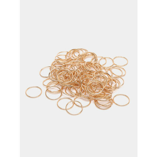 Кольца для волос, колечки для кос, соединительные кольца, d = 1,4 см, 20 шт, цвет золотистый