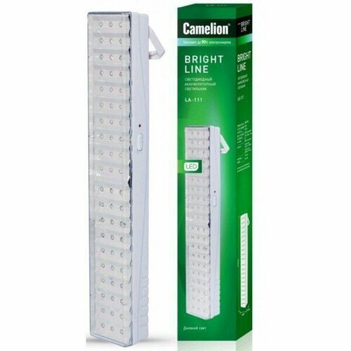 Светильник 12914 Camelion Bright Line LA-111 светодиодный аккумуляторный аварийный 60 LED 5.5Вт