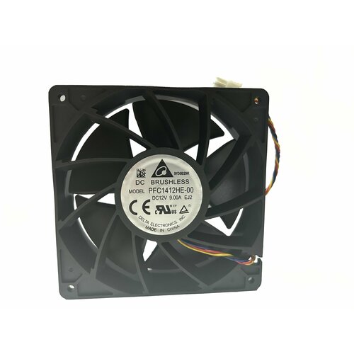 Вентилятор Delta PFC1412HE-00 для Asic miner WhatsMiner M21S, M20S, M31S, M30S, М50 (12V / 9A ) 140x140x38mm 4 pin