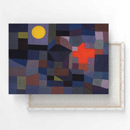 Картина на холсте, репродукция / Paul Klee - Fire at Full Moon / Пауль Клее / Размер 30 x 40 см