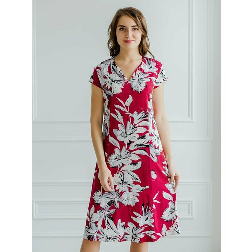 Платье Текстильный Край, размер 48, бордовый