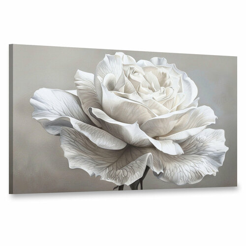 Интерьерная картина 100х60 "Белая роза"