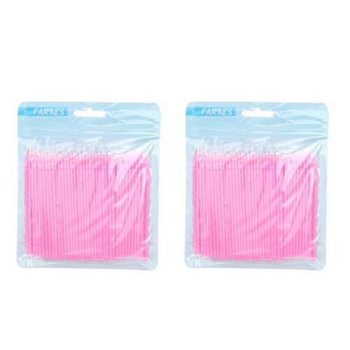 Farres cosmetics Ватные палочки - микробраши для наращивания ресниц, 100 шт, 2 упаковки/