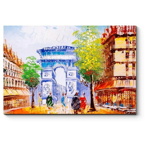 Модульная картина На улочках Парижа 30x20