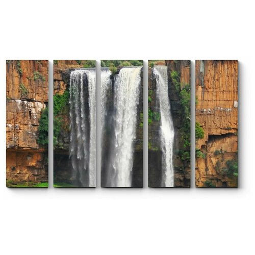 Модульная картина Потрясающий водопад, Мпуланга, Южная Африка100x60