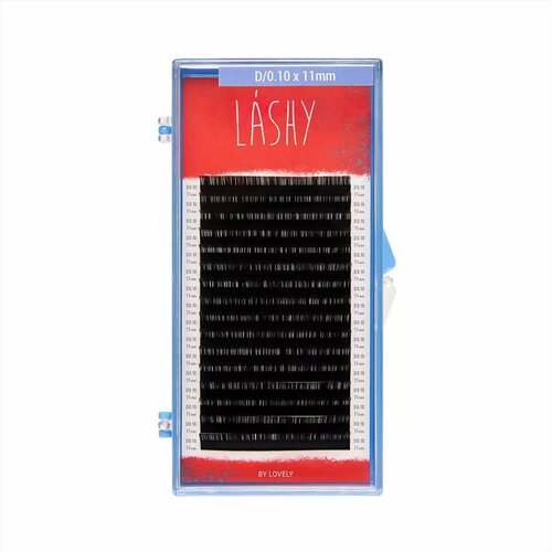 Ресницы Чёрные Lovely LASHY Red, 16 линий M 0.10 7 mm