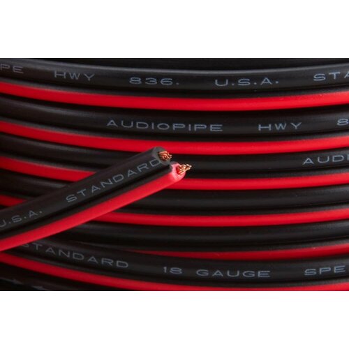 Кабель акустический омедненный красно-черный 2х0,5мм (10 метров)
