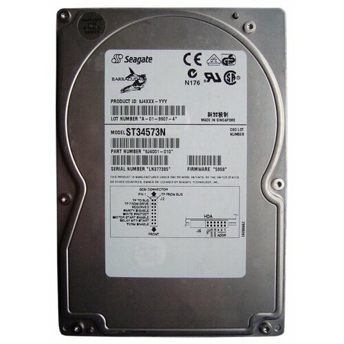 Жесткий диск Seagate 9J4001 4,55Gb 7200 U20SCSI 3.5" HDD