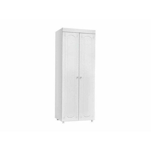 Шкаф 2-х дверный (гл.410) Афина АФ-42 белое дерево (Белый)