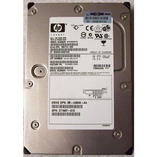 Жесткий диск HP 271037-012 36,4Gb U320SCSI 3.5" HDD