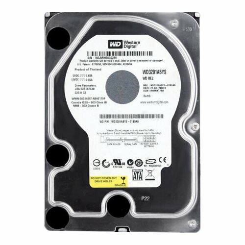 Жесткий диск Western Digital WD3201ABYS 320Gb 7200 SATAII 3.5" HDD