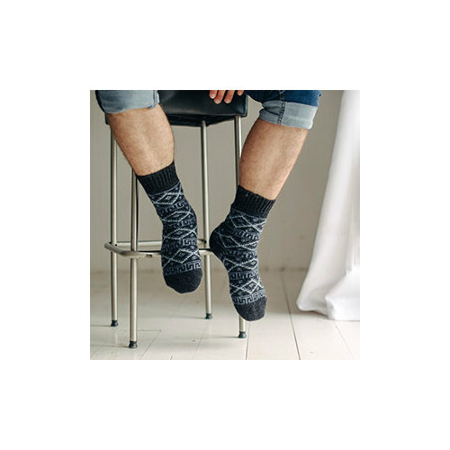 Носки Бабушкины носки, размер 41-43, белый, черный