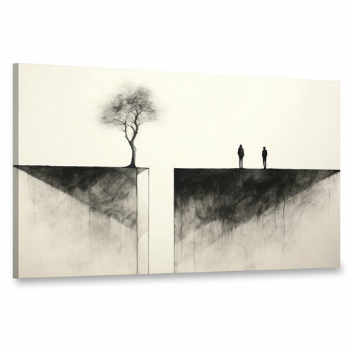 Интерьерная картина 100х60 "Минимализм: гармония линий и форм"