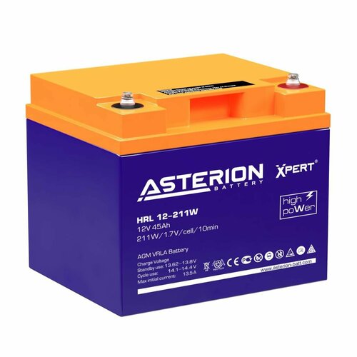 Аккумулятор Asterion HRL 12-211 12 Вольт 45 Ампер