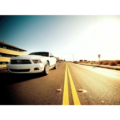 Плакат, постер на бумаге Ford Mustang V6/Форд Мустанг/авто/автомобиль/машина. Размер 21 х 30 см