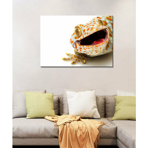 Картина - Геккон, ящерица, эублефар (4) 50х70