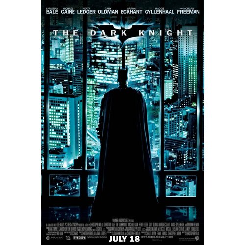 Плакат, постер на холсте Темный рыцарь (The Dark Knight, 2008г). Размер 42 х 60 см