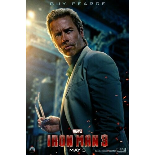 Плакат, постер на бумаге Железный человек 3 (Iron Man Three), Шейн Блэк. Размер 30 х 42 см