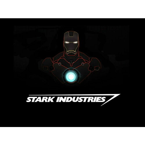 Плакат, постер на бумаге Iron man: Stark Industries/Железный человек/искусство/арт/абстракция/творчество. Размер 30 х 42 см