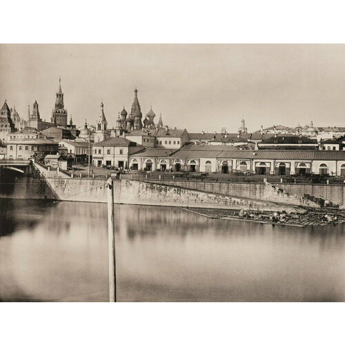 Плакат, постер на холсте Vintage Moscow/Старая Москва/Ретро/винтажный/ретро. Размер 21 на 30 см